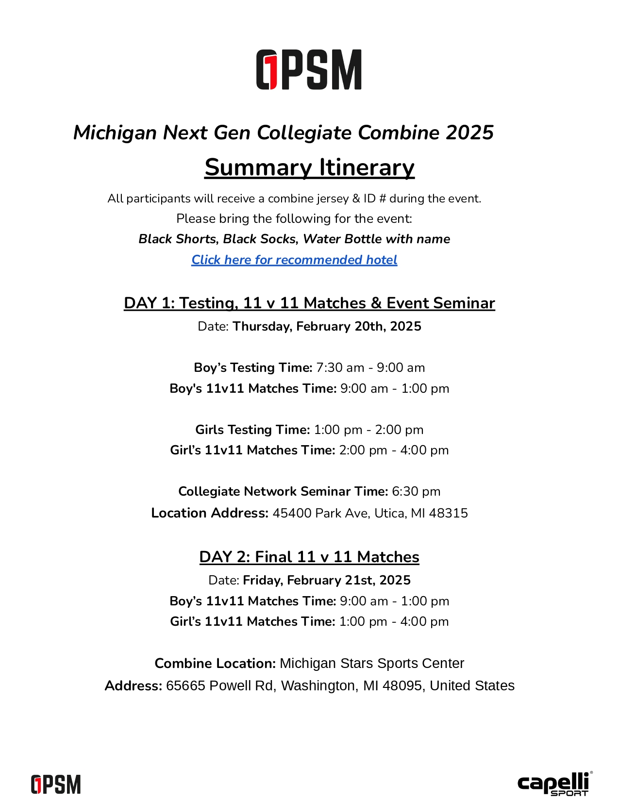 Michigan Collegiate Scouts & Coaches Registration - OPSM Network